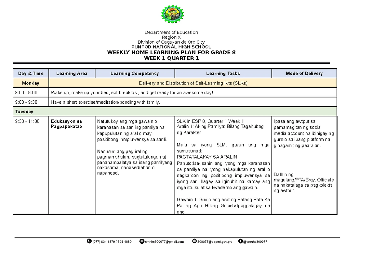 DLL Filipino 8 Q1 Mod2 - DAILY LESSON LOG ( Pang-Araw- Araw Na Tala Sa ...