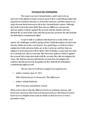 CJ 207 Project Two: Navigating the Criminal Justice System - Studocu