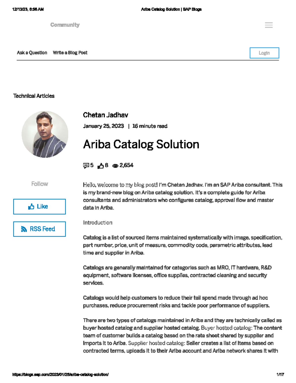 Comprehensive Guide to Ariba Catalog Solution Configuration - Studocu