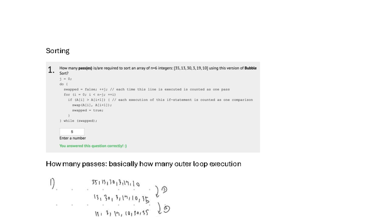 Visualgo Quiz 1 Cheatsheet: Sorting, Stacks, and Comparisons - Studocu