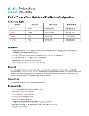 2.3.7-packet-tracer-navigate-the-ios JB - Packet Tracer - Navigate the IOS Objectives Part 1 ...