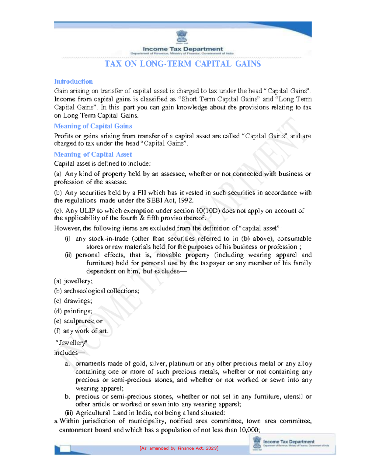 LTCG - Tax on Long Term Capital Gains: Key Provisions and Examples ...