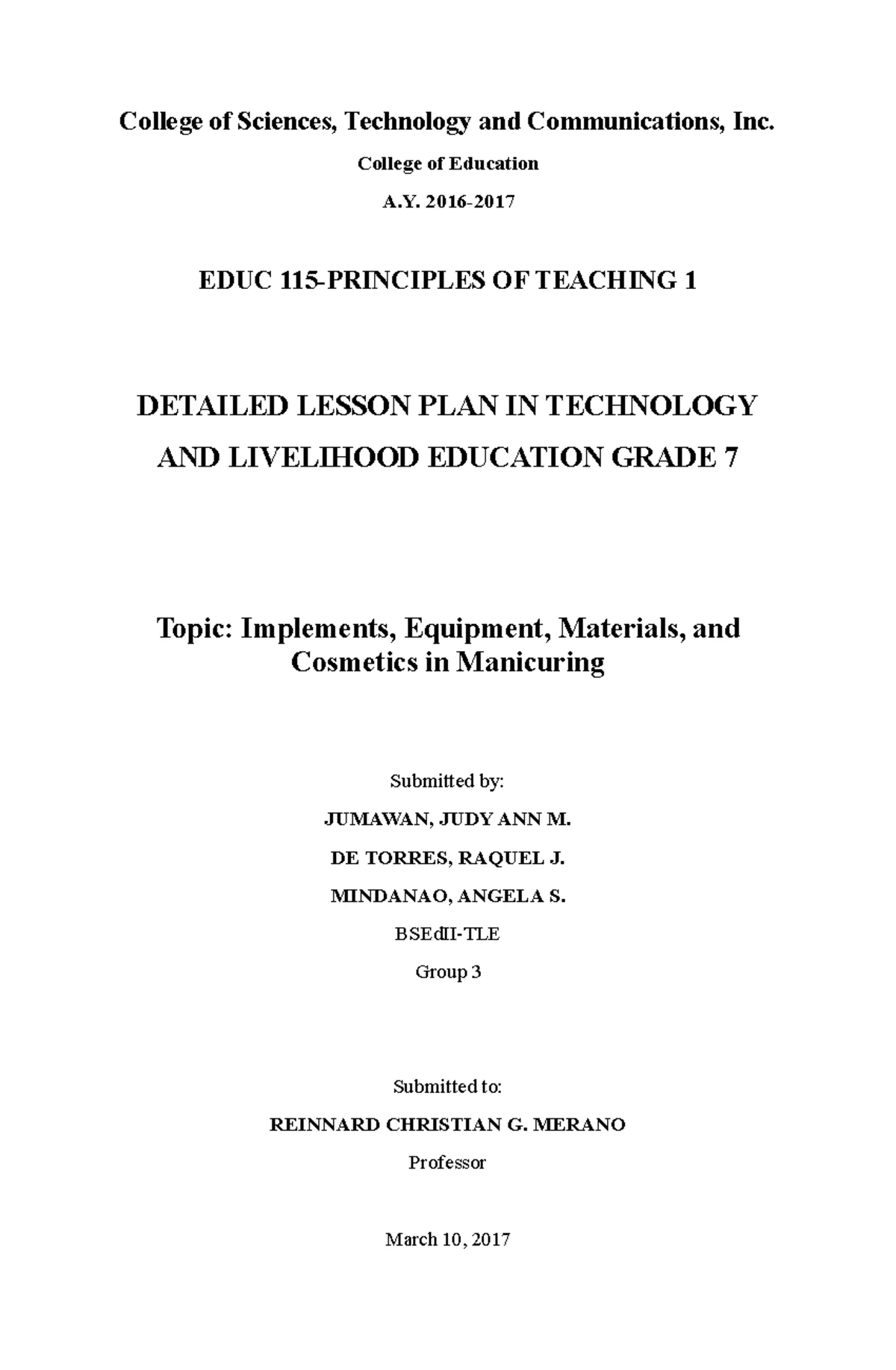 G9 English Lesson Exemplar 2nd Quarter - CITY SCHOOLS DIVISION OF ...