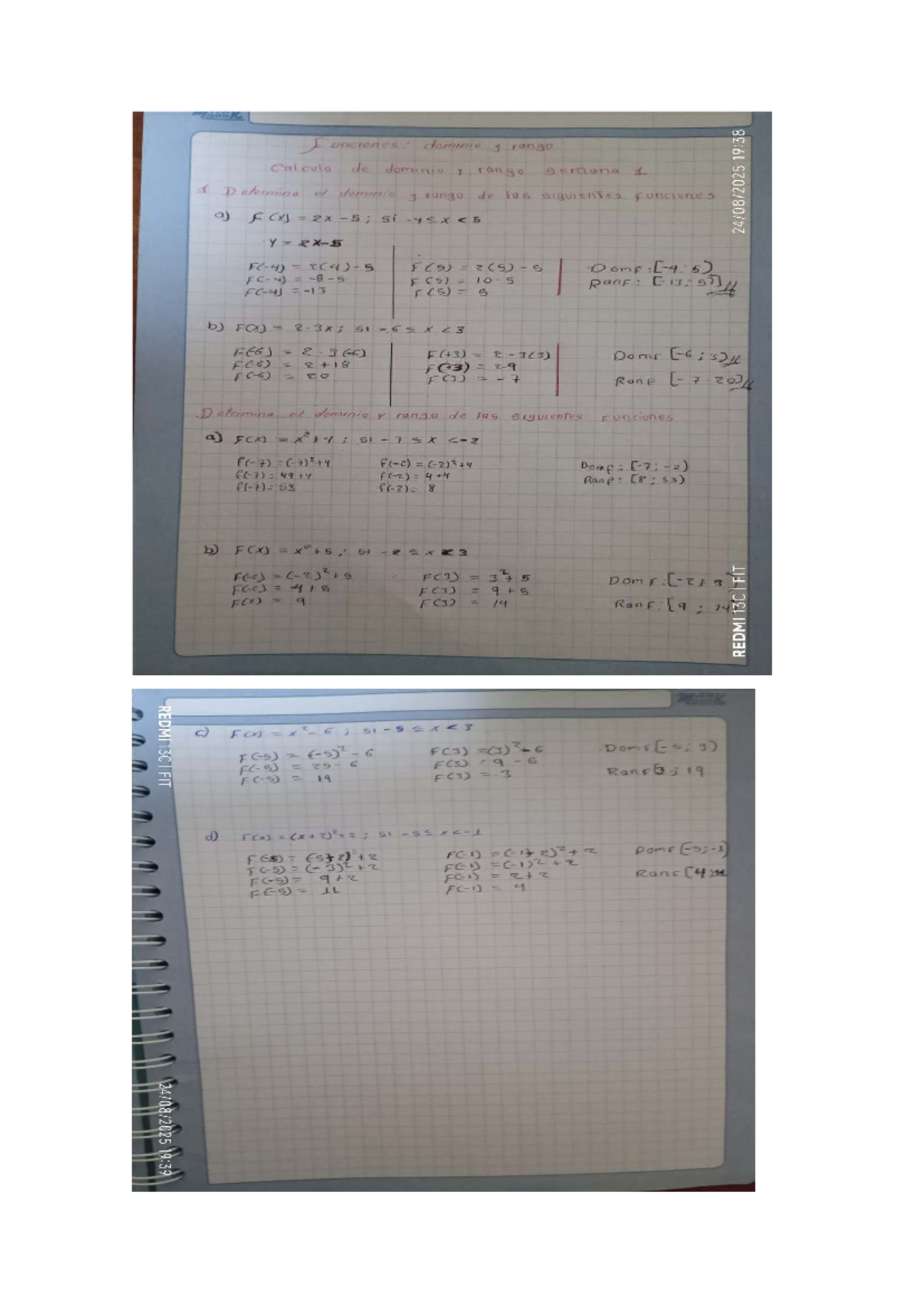 Matematica Superior - Dominio y Rango de Funciones (FIT) - Studocu