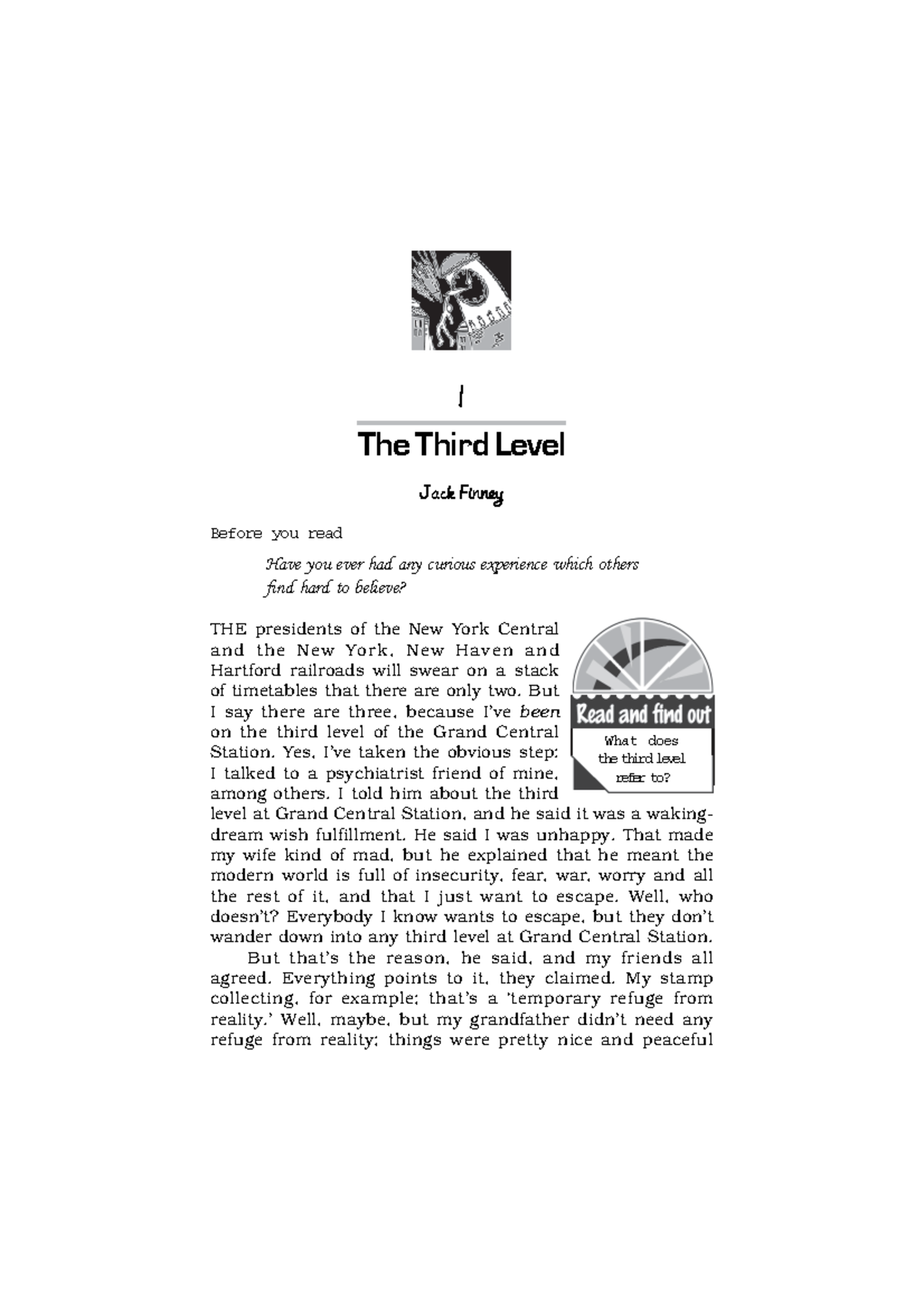 The Third Level: An Analysis of Jack Finney's Story - Studocu