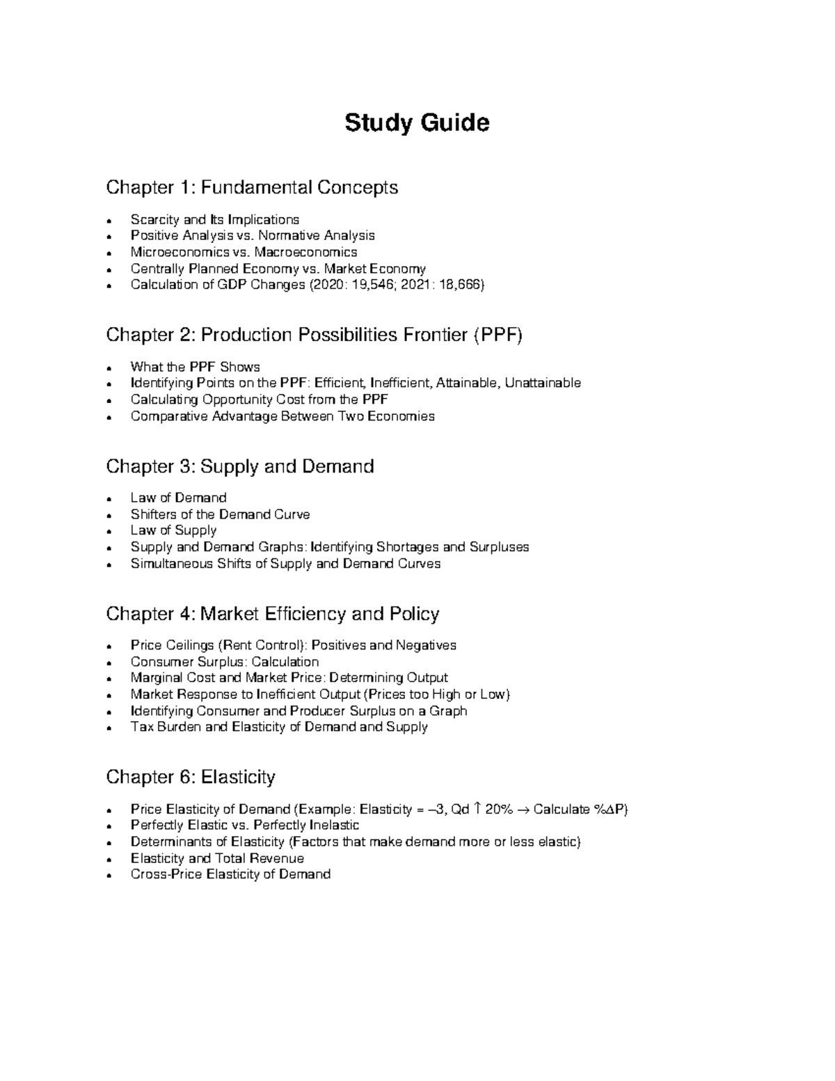 Economics Study Guide: Key Concepts & Analyses (ECO 101) - Studocu
