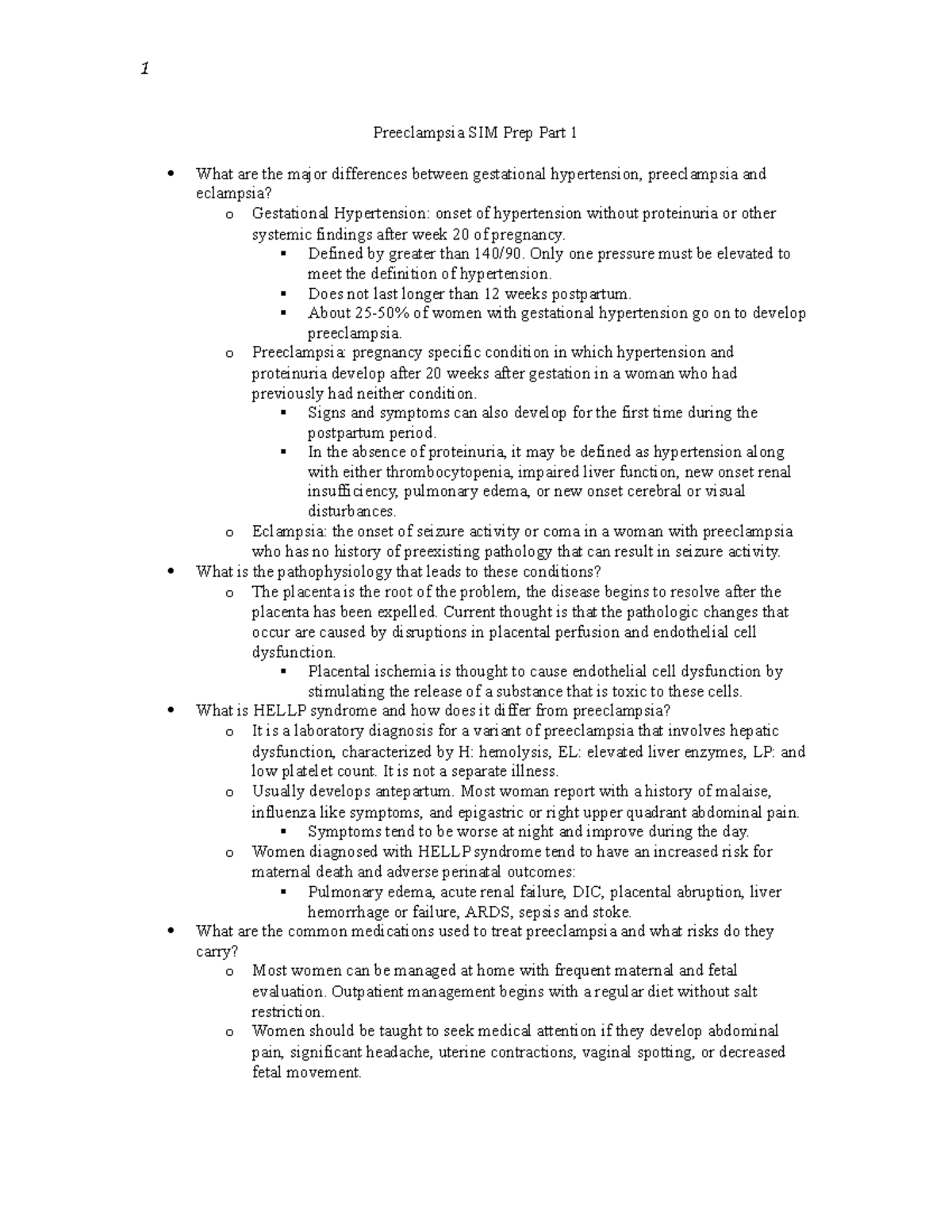 Preeclampsia SIM Prep Part 1 - Key Insights & Management Strategies ...