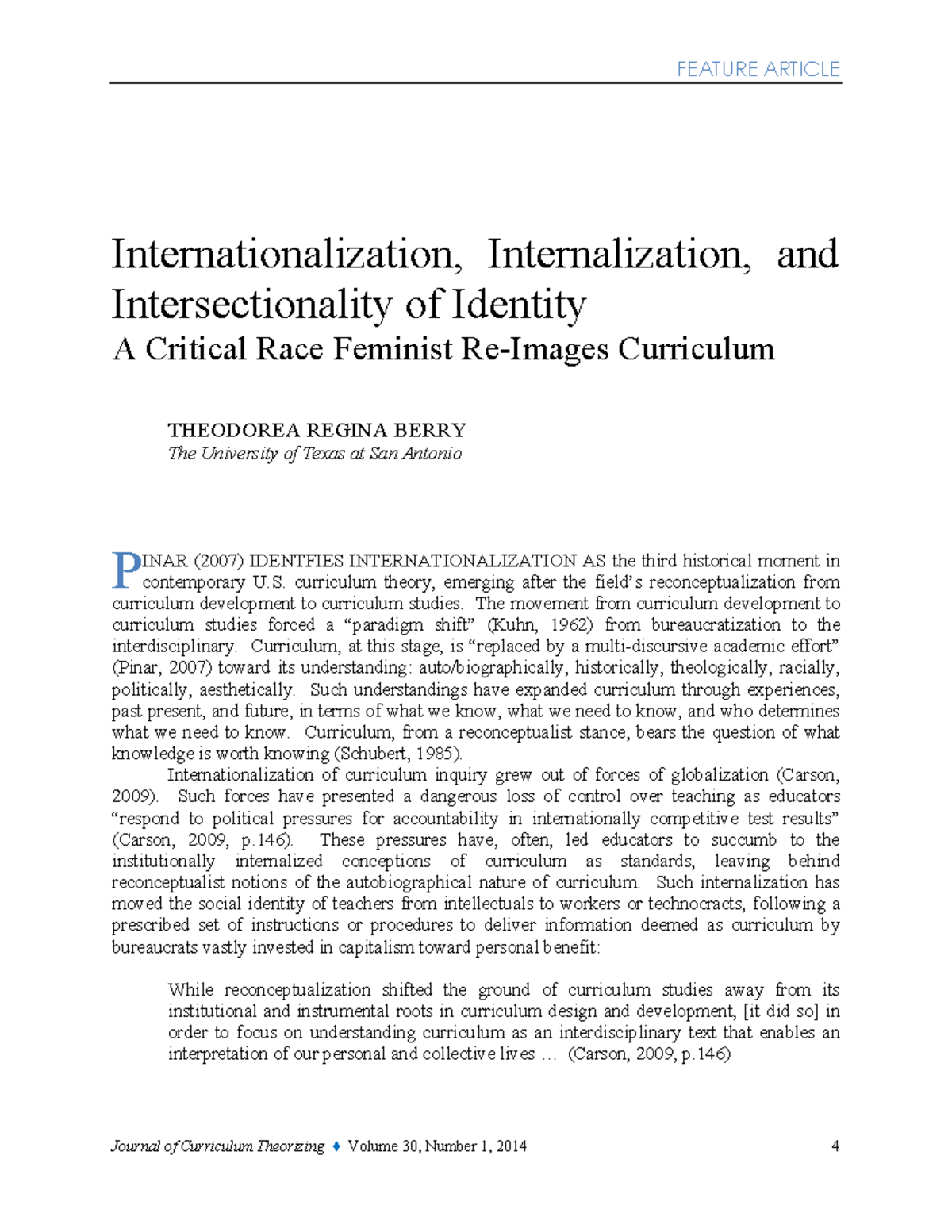 Curriculum Re-Imagining: A Critical Race Feminist Perspective on ...