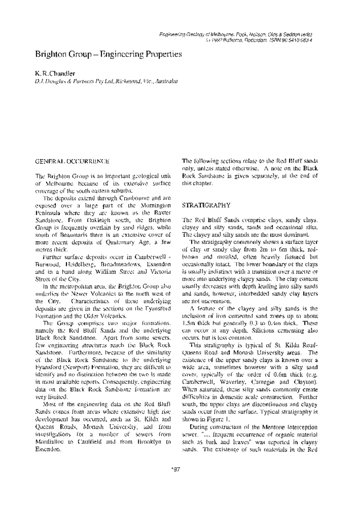 Brighton Group Properties: Engineering Geology Overview - Studocu