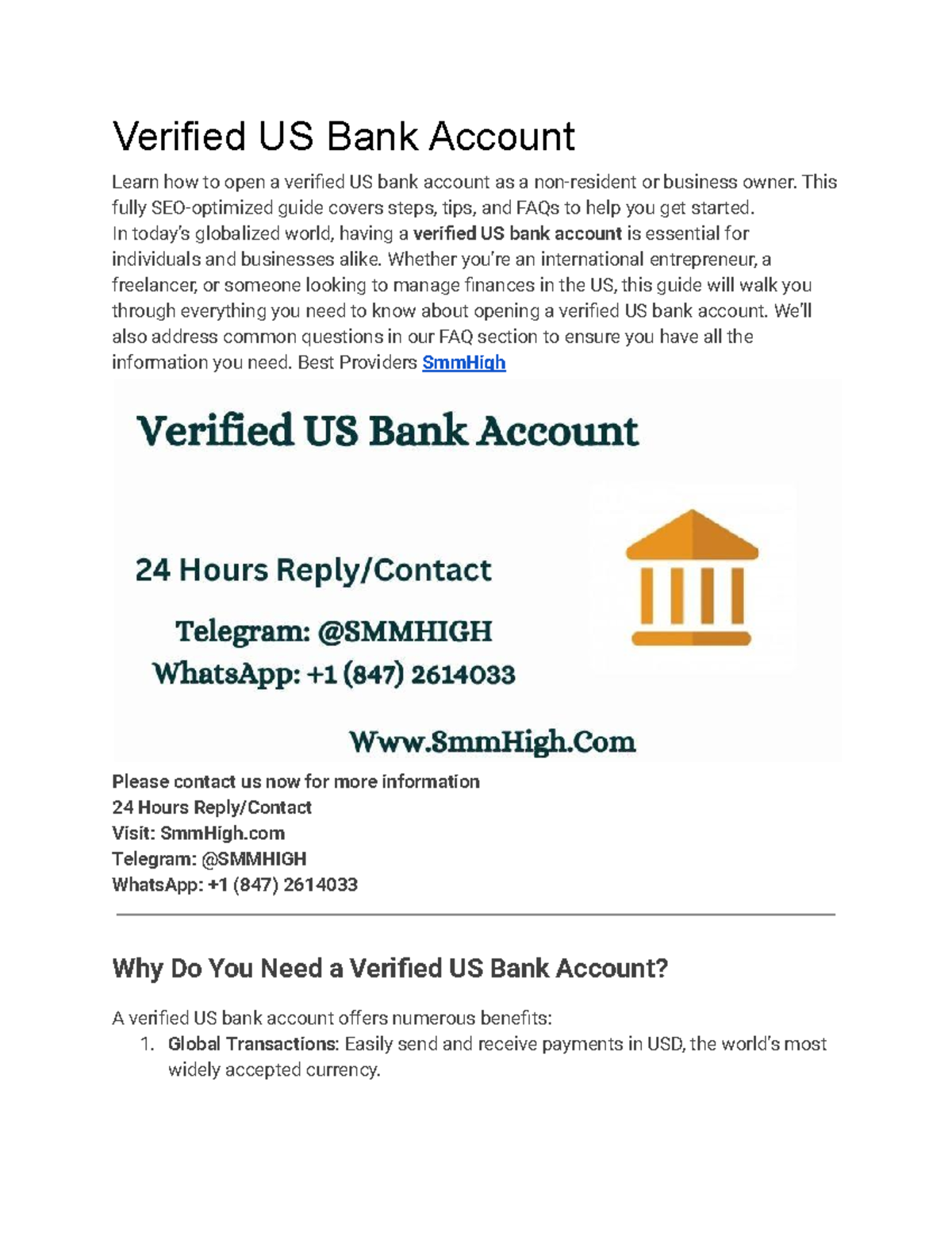 Verified US Bank Account - Verified US Bank Account Learn how to open a ...