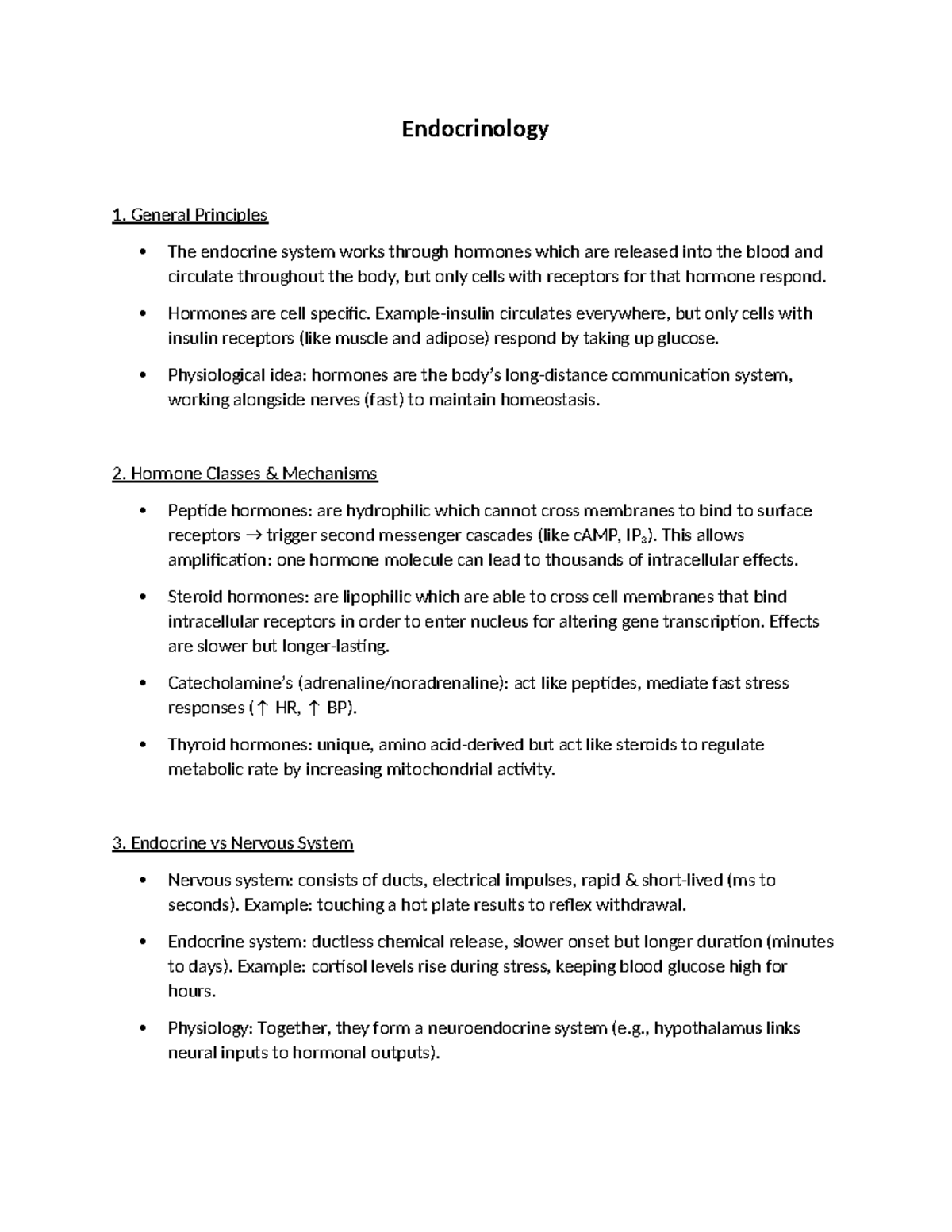 Endocrinology 1 & Energy Balance Summary: Key Concepts & Mechanisms - Studocu