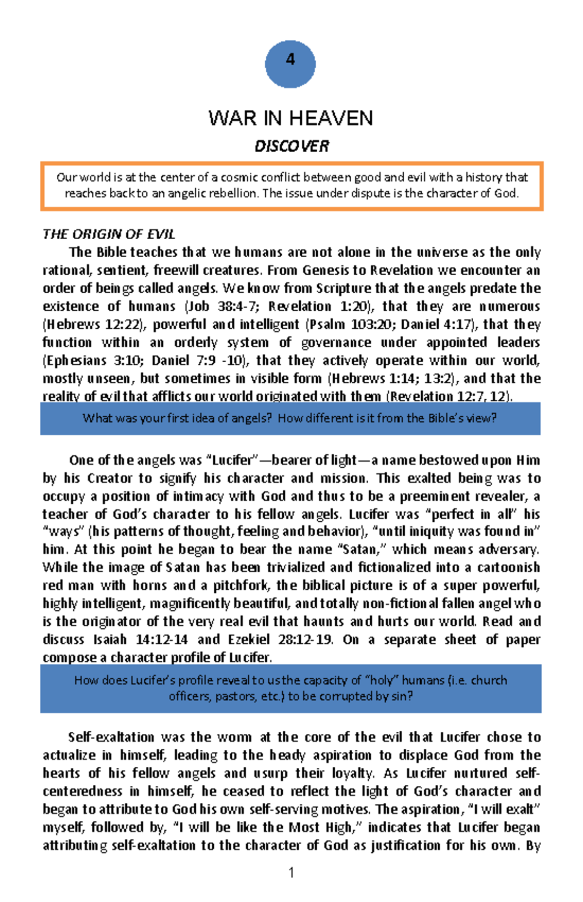 4 WAR IN HEAVEN: Understanding the Cosmic Conflict of Good vs. Evil ...