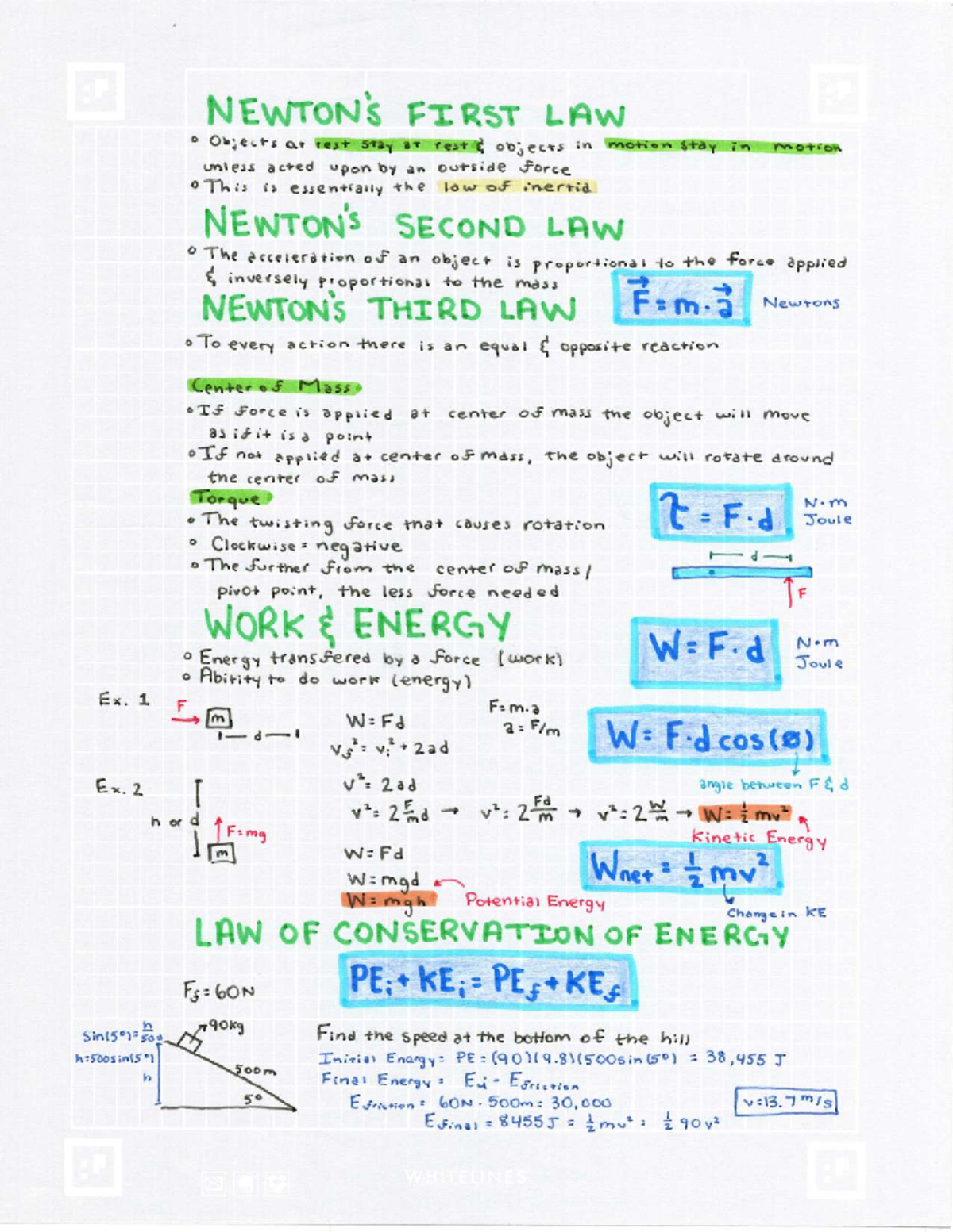 MCAT Physics Notes: Understanding Newton's Laws and Beyond - Studocu