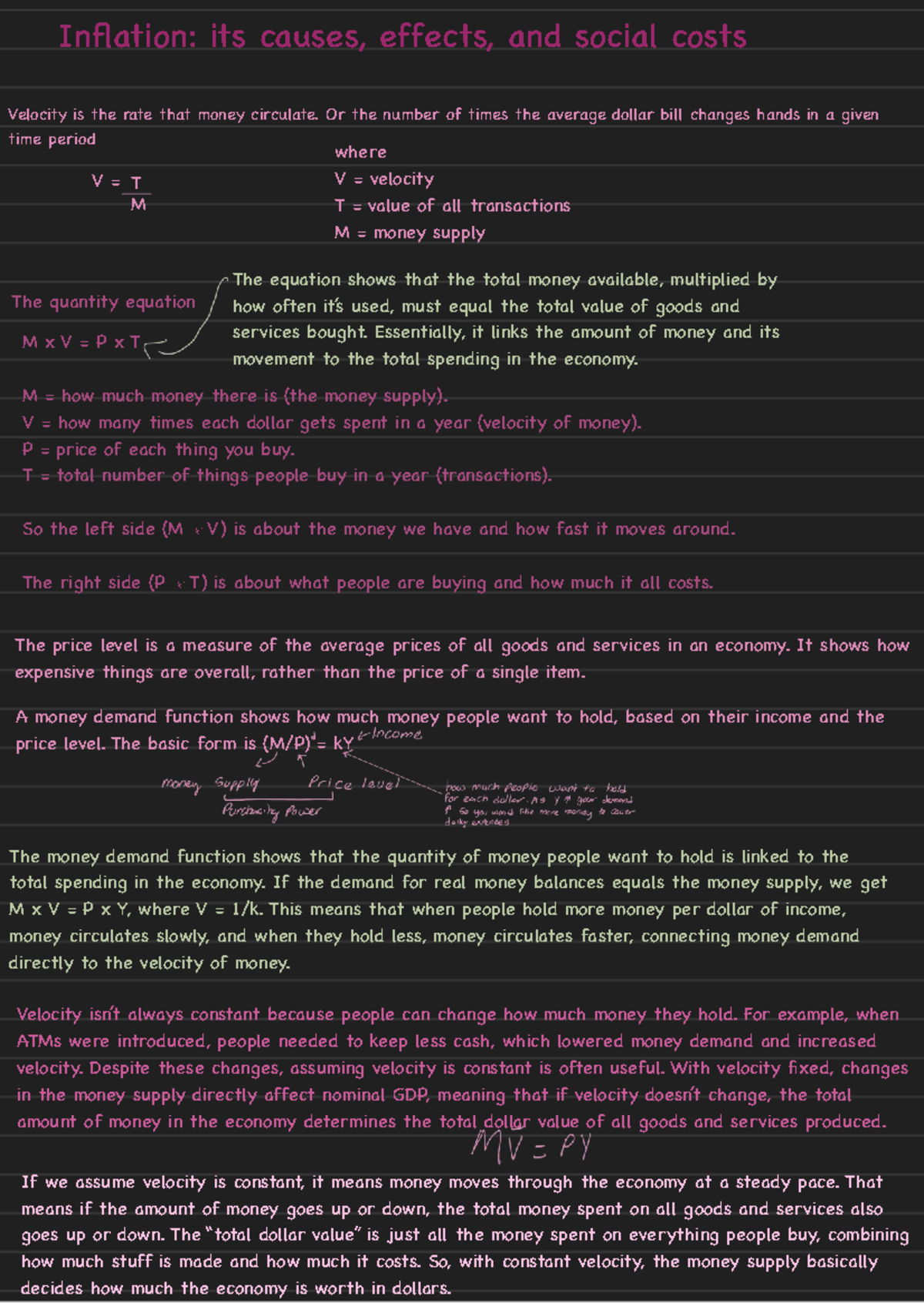 Chapter 5 - Inflation: Causes, Effects, and Social Costs - Studocu