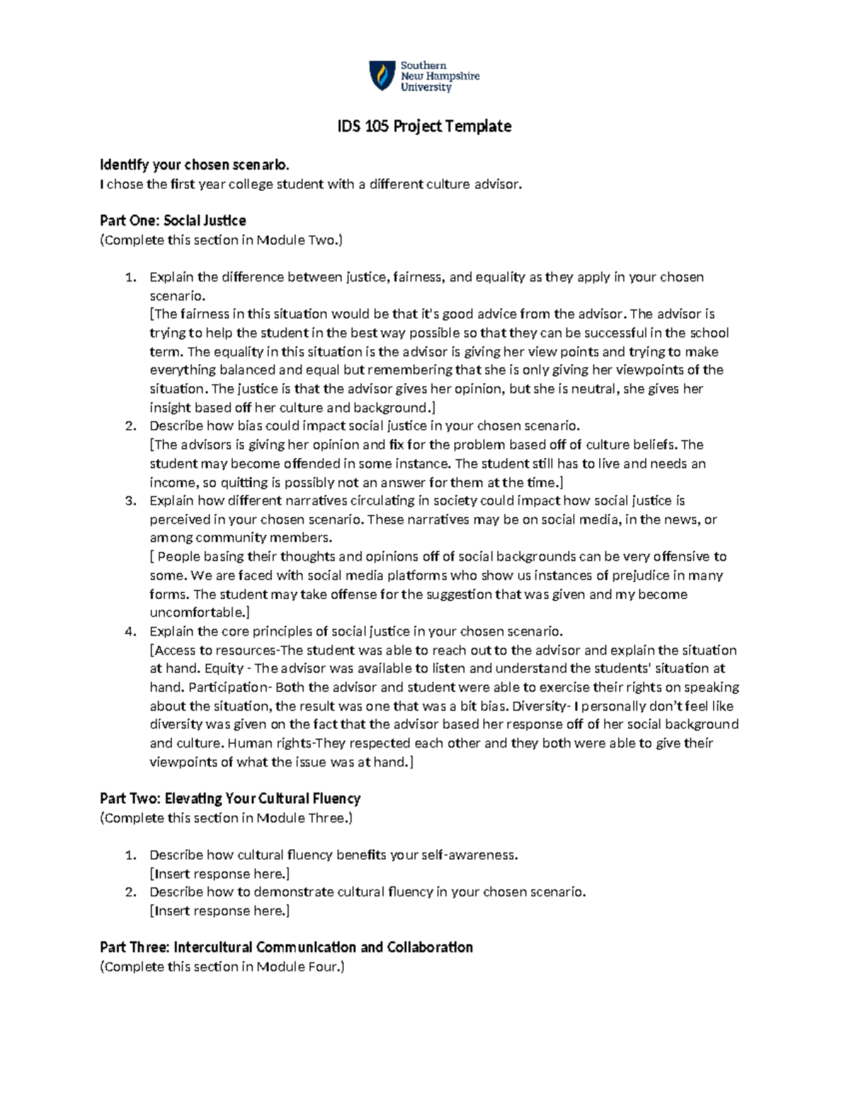 IDS 105 Project Part One - IDS 105 Project Template Identify your ...