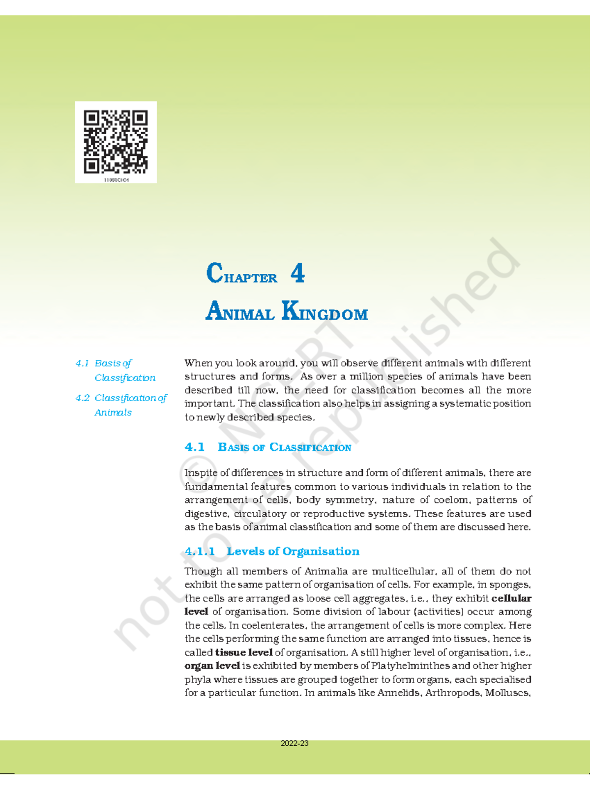 Animal Kingdom: Biology Project on Classification and Features - Studocu