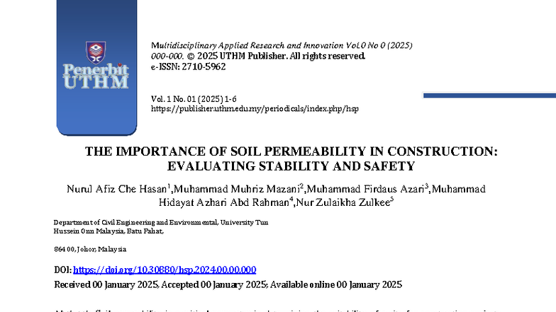 Geotechnical Report: Importance of Soil Permeability in Construction ...