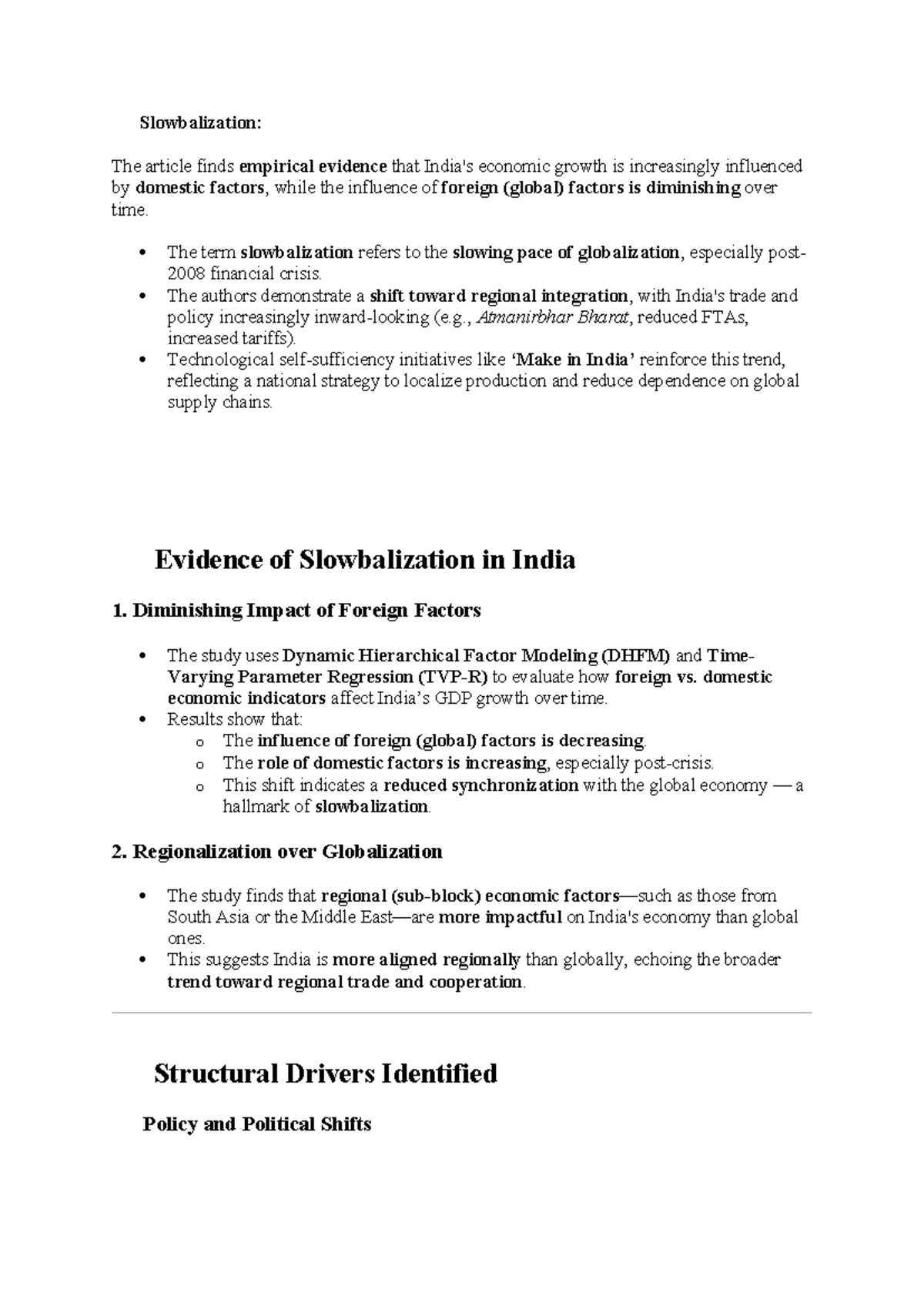 Slowbalization: Analyzing Domestic vs. Foreign Economic Influences ...