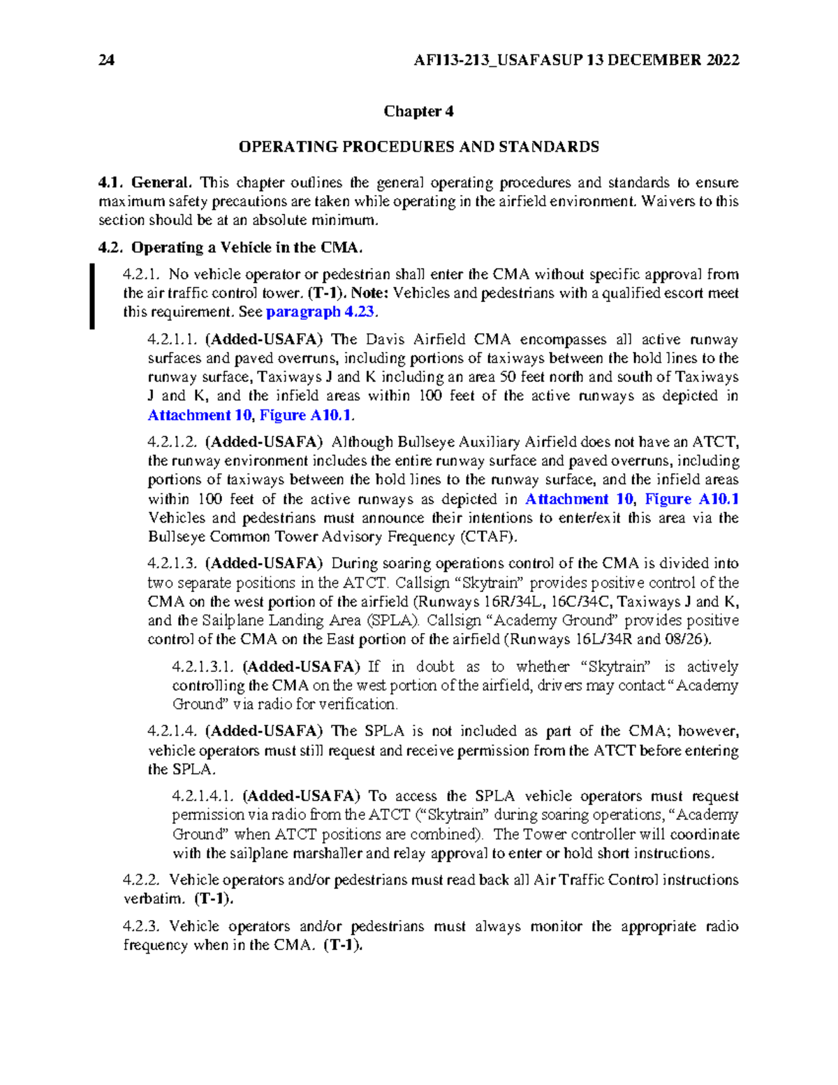 Airfield Driving Procedures & Standards - AFI13-213_USAFASUP Ch. 4 ...