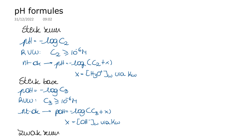 pH Formulas and Calculations for Chemistry 09:02 - Studocu