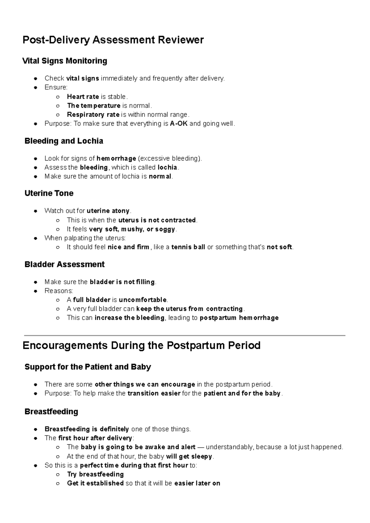 Immediate NBC - Vital Signs & Newborn Assessment Post-Delivery - Studocu