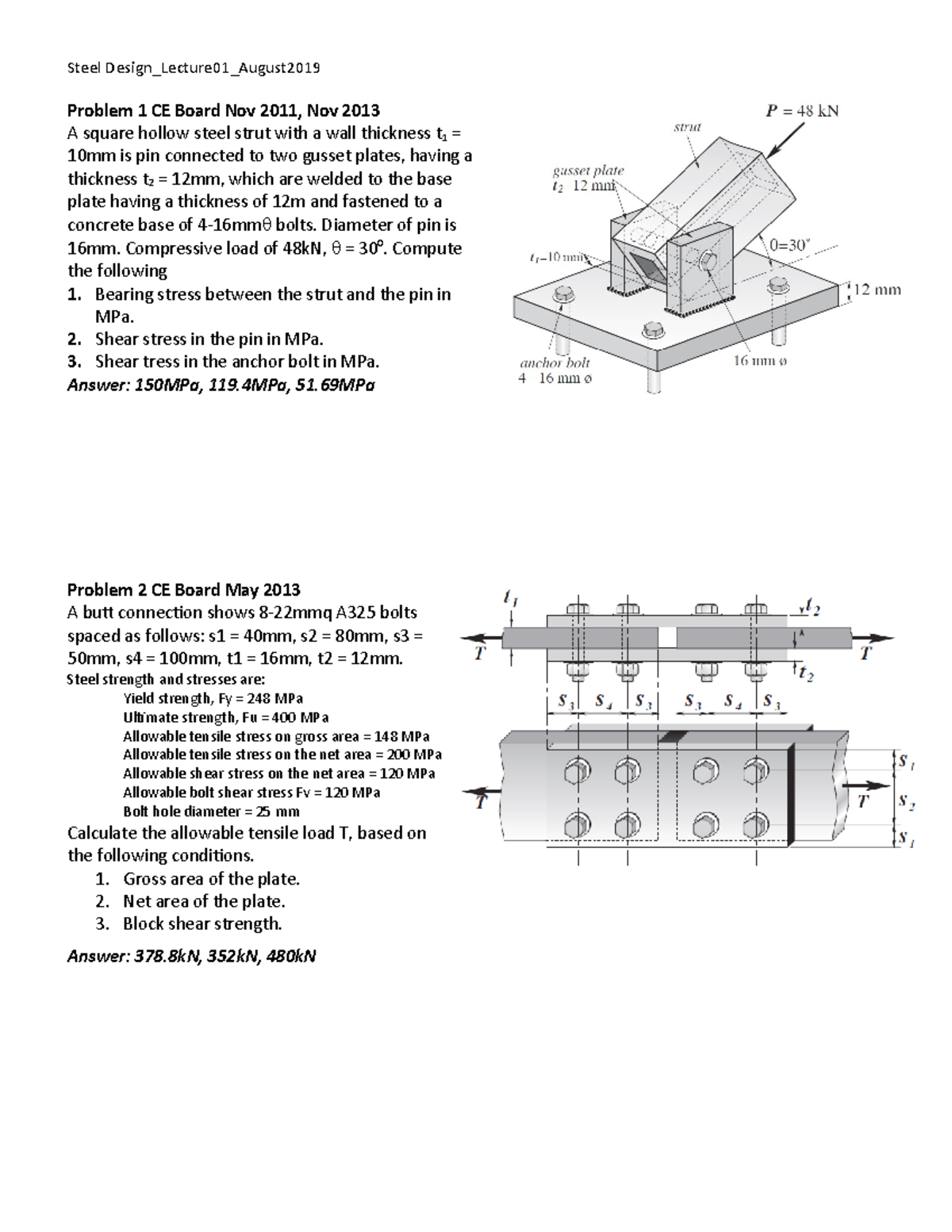 Pdfcoffee - Civil Engineering Review Materials - Problem 1 CE Board Nov ...
