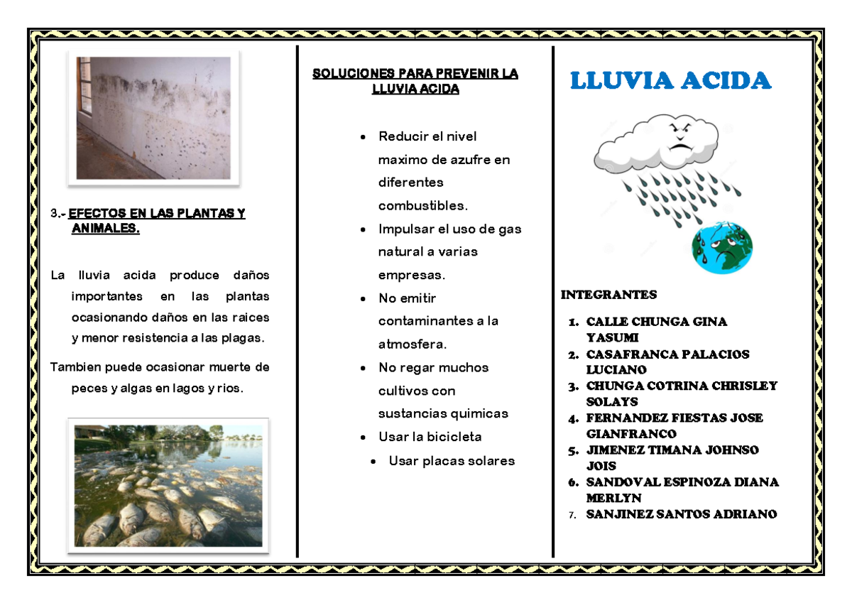 Ríos De Lluvia ácida Efectos Sobre