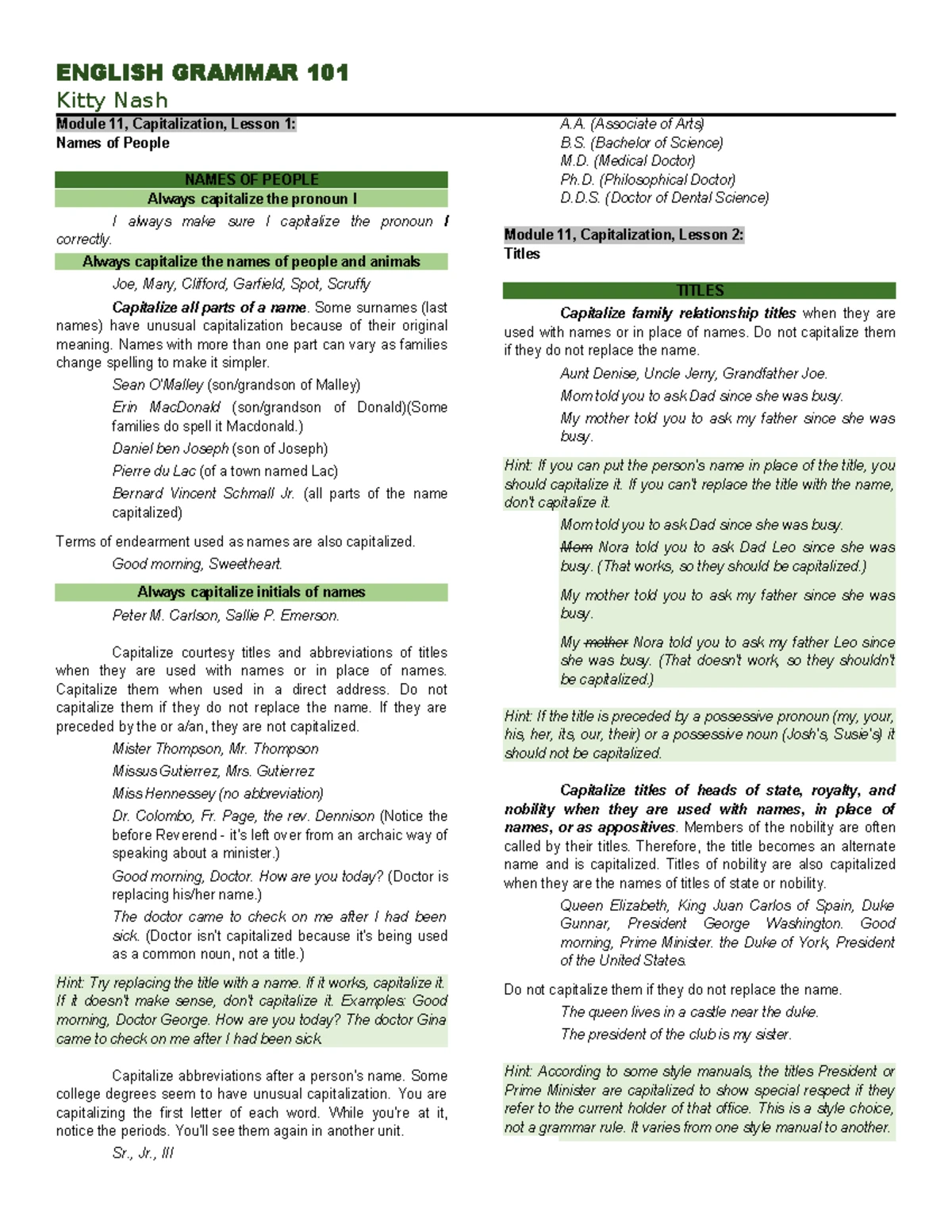 ENGLISH GRAMMAR 101: Module 4 - Verbs, Agreement & Challenges Lessons ...