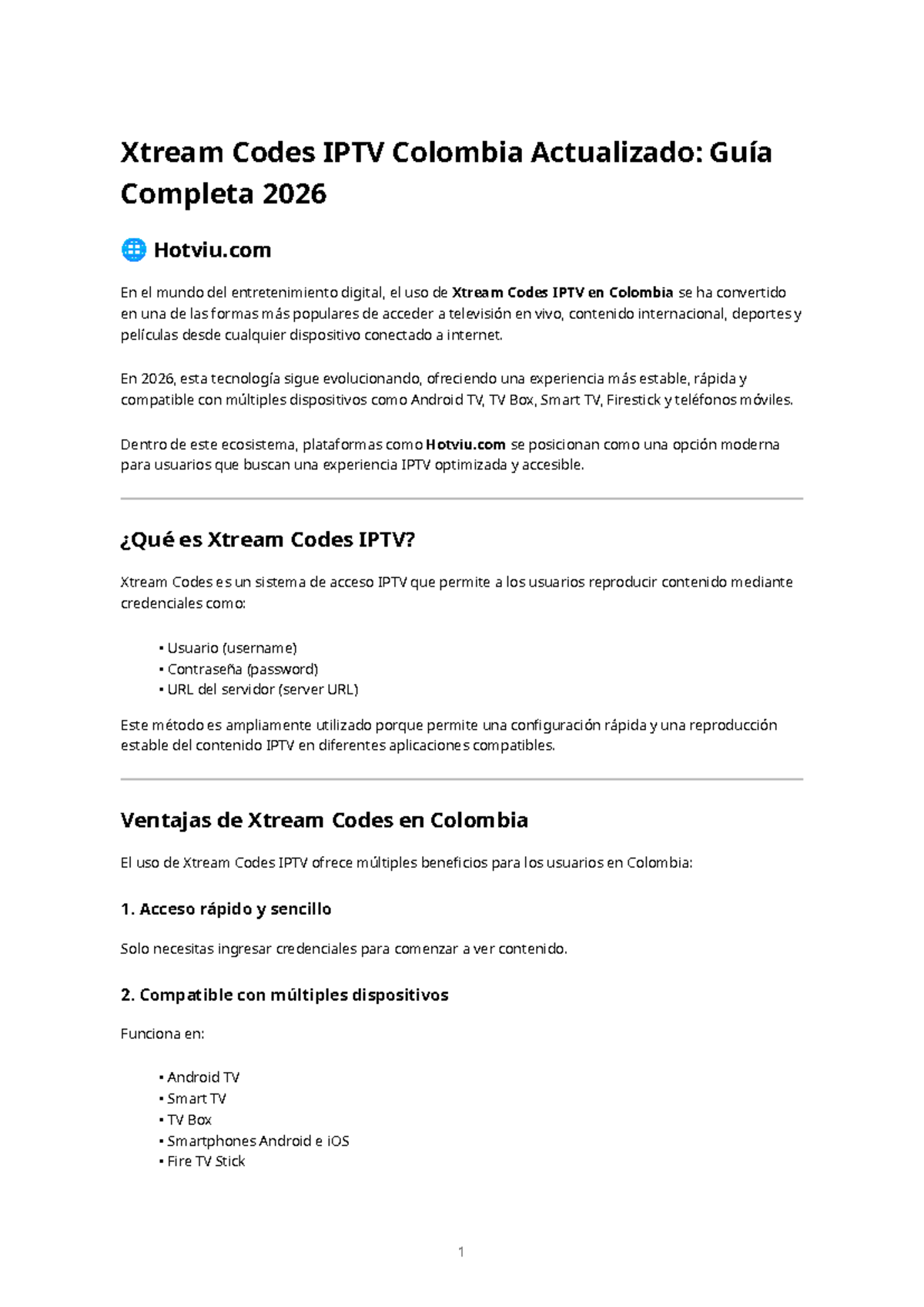 Xtream Codes IPTV en Colombia: Guía Completa 2026 - Studocu