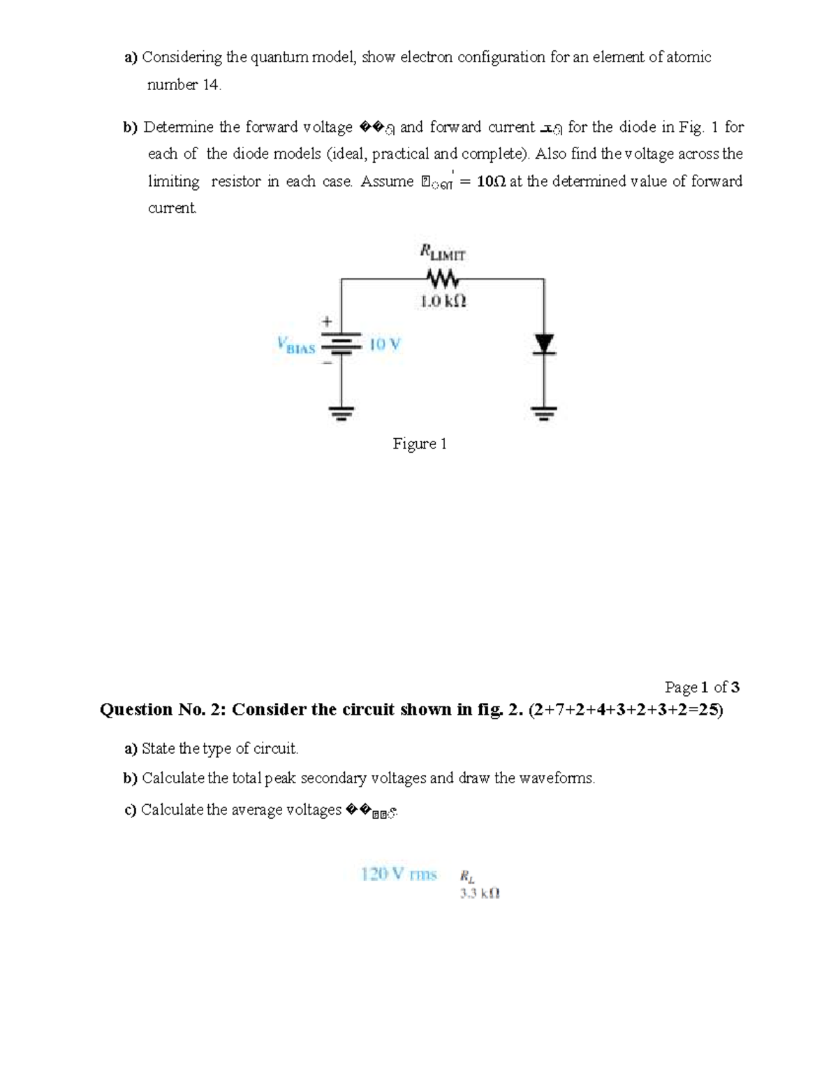 EDCD-Diode Analysis: Electron Config & Circuit Voltage Calculations ...