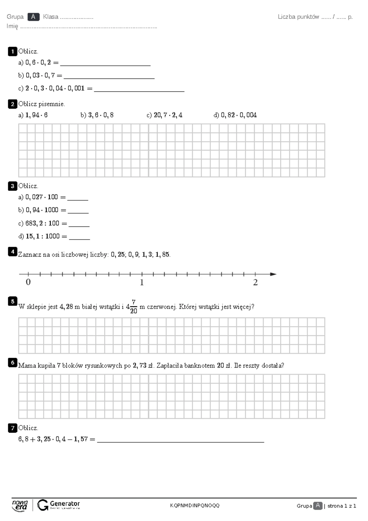 Plan klasówki Klasa VIII - Wymagania i Umiejętności 2023 - Studocu