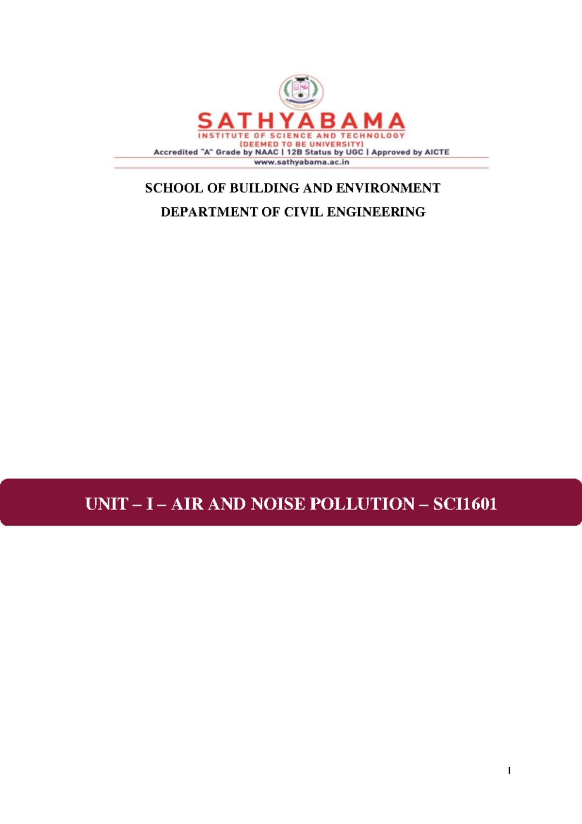 Air Pollution Overview and Control Measures - SCI1601 - Studocu