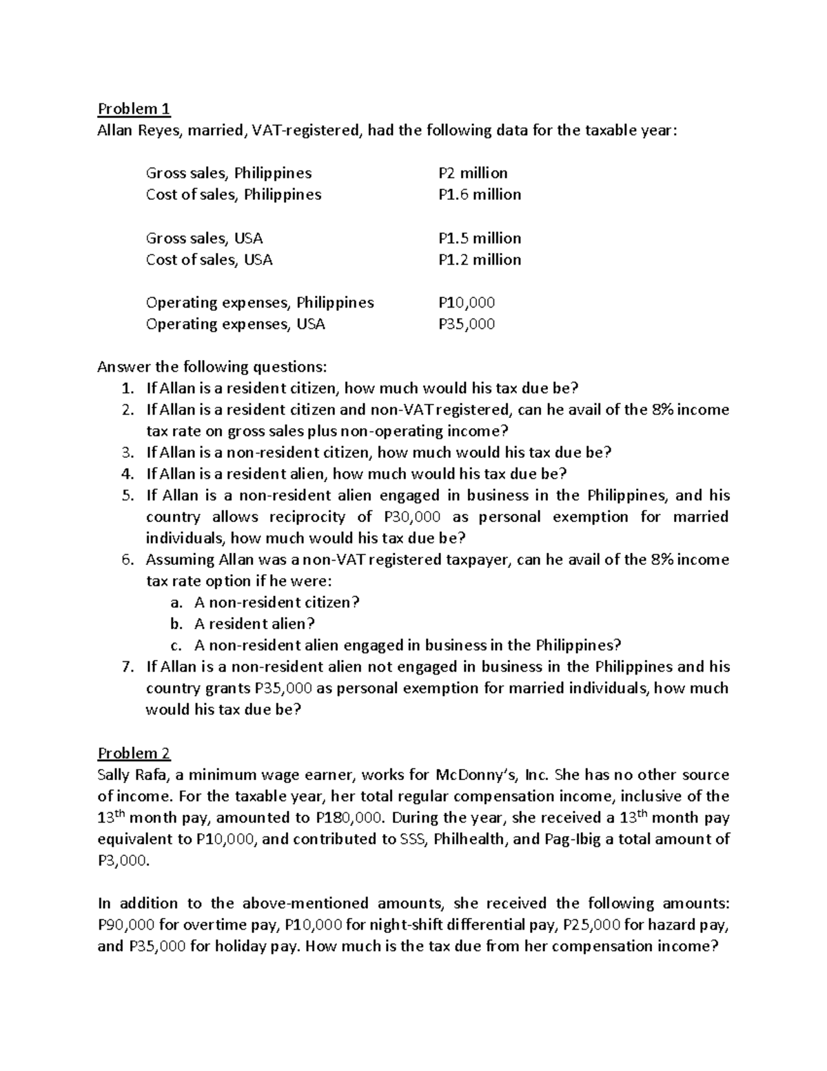Income Taxation for Individuals: Case Studies and Computation Examples ...