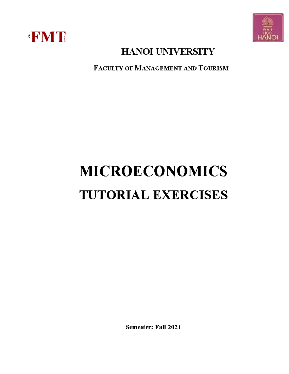 Tut MIC bản Word - TUT Macro week 2 - 6 HANOI UNIVERSITY FACULTY OF ...