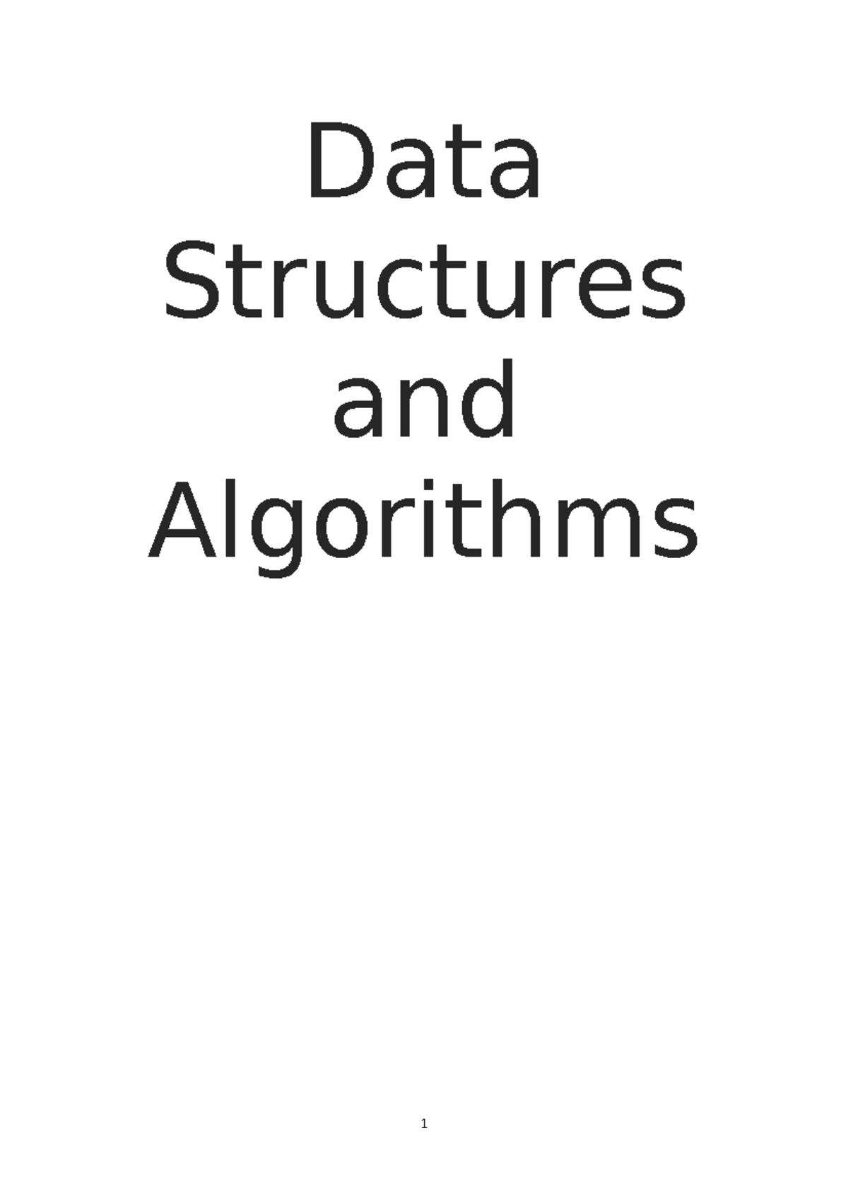 Data Structures and Algorithms - All Lectures Notes - Data Structures ...