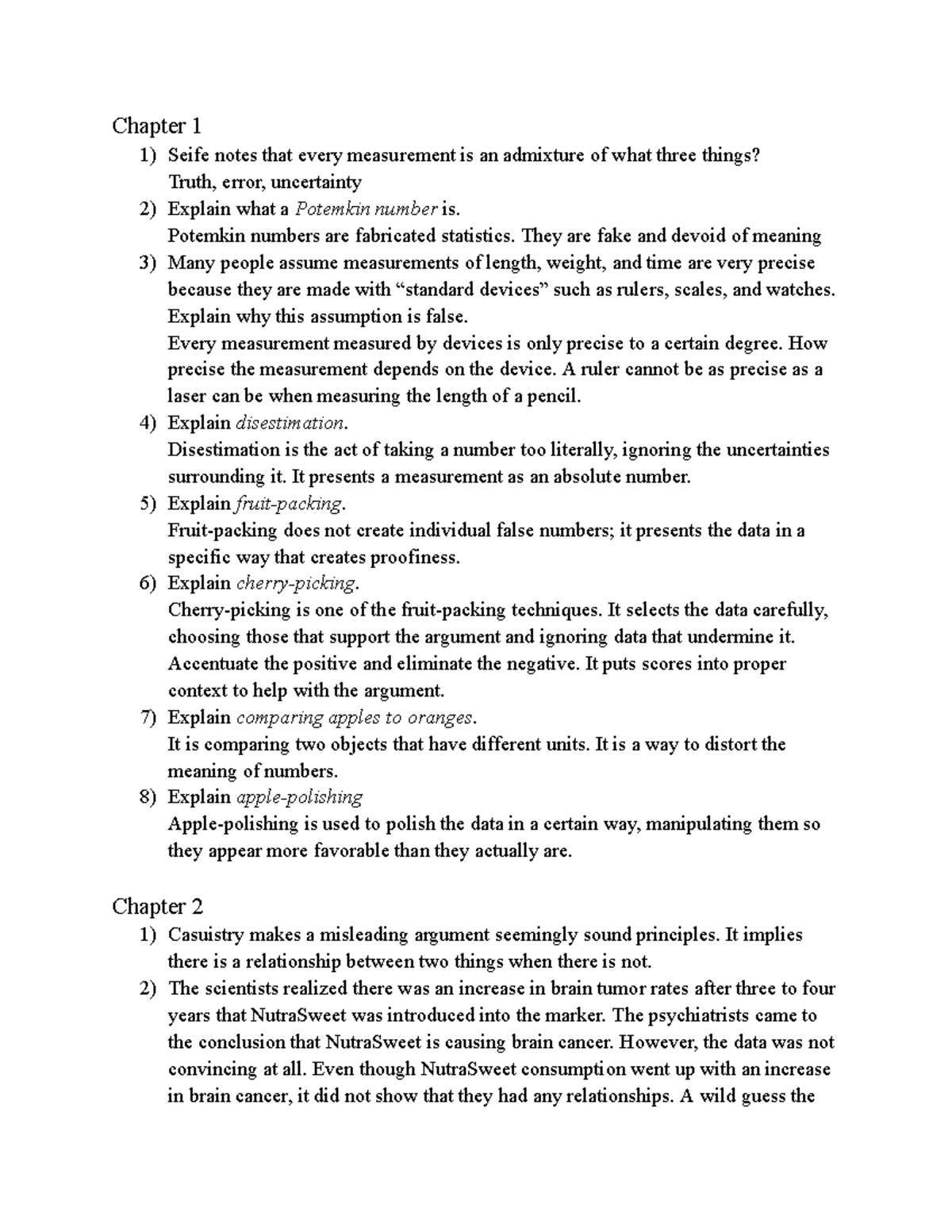 AP Statistics Summer Homework: Key Concepts & Notes - Studocu