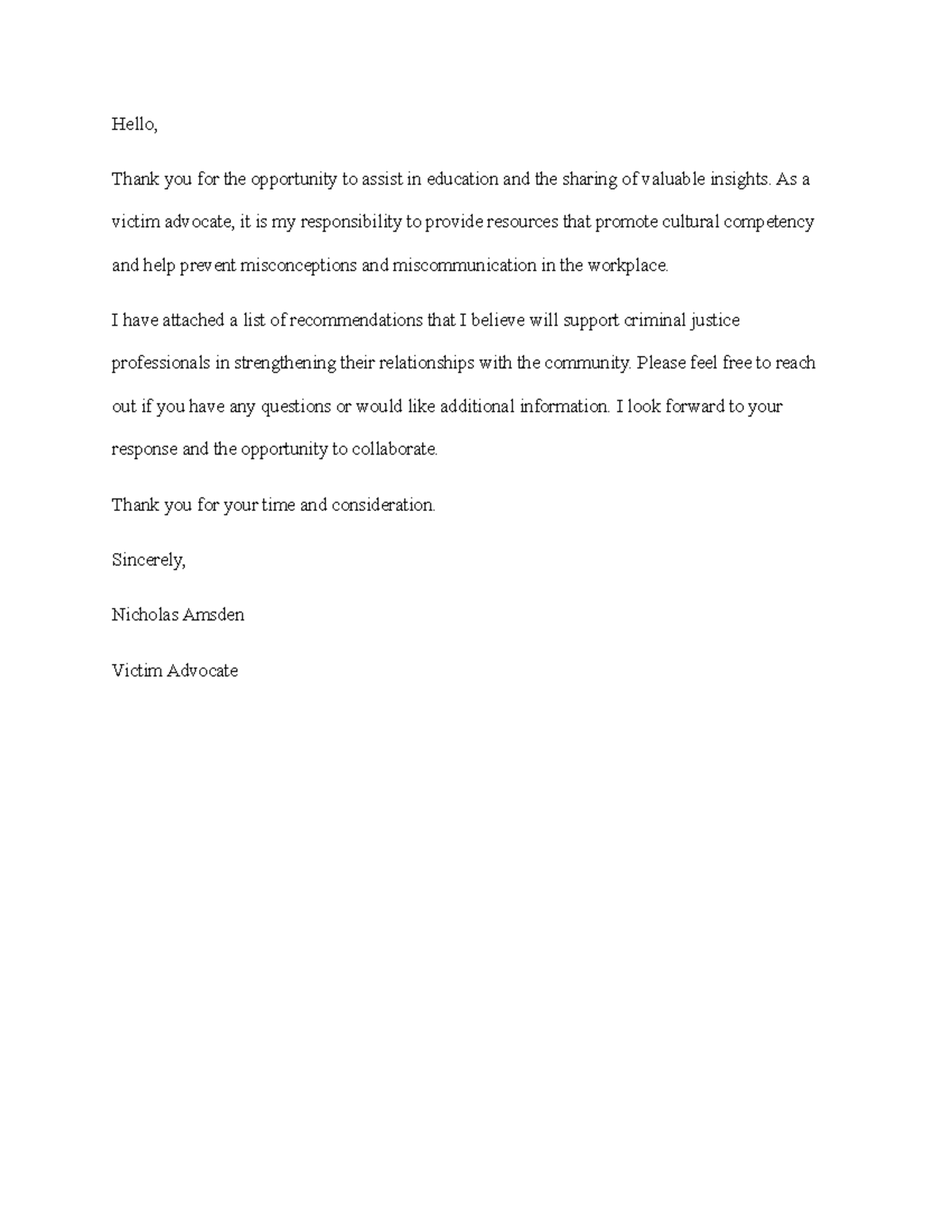 CJ-120 8-1 Project 3: Enhancing Cultural Competency in Criminal Justice ...