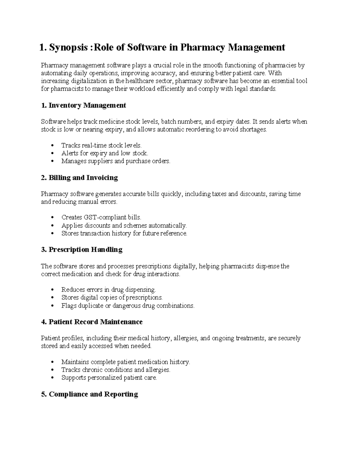 Community Pharmacy Management: Role of Software in Operations - Studocu