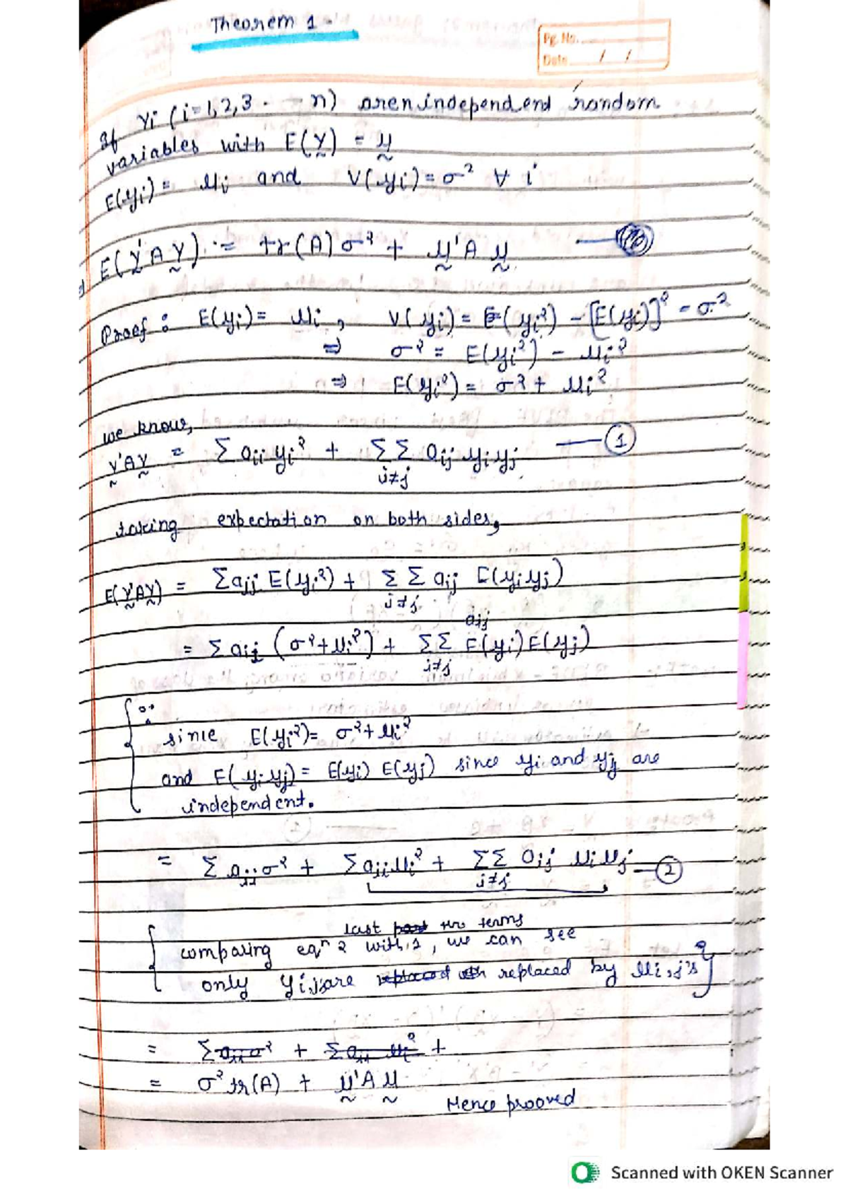 Gauss-Markov Theorem Practice Questions (LA) - Studocu