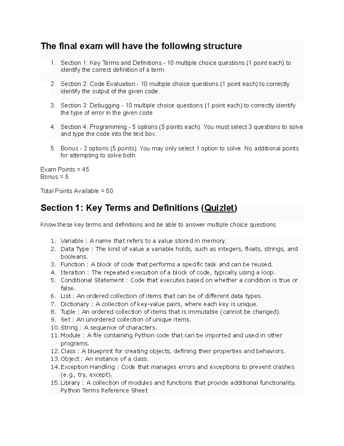 ITSS 3311 Final Exam Review: Structure & Key Concepts - Studocu