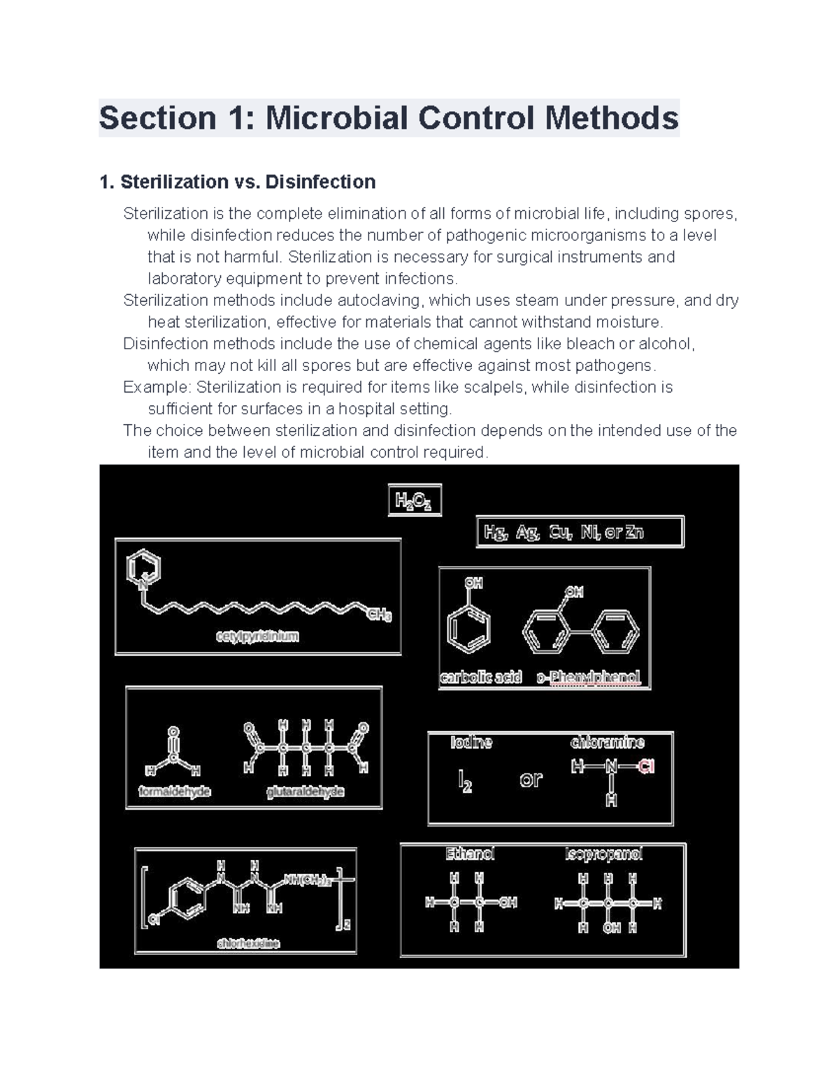 Microbial Control Methods: Sterilization, Disinfection, and More - Studocu