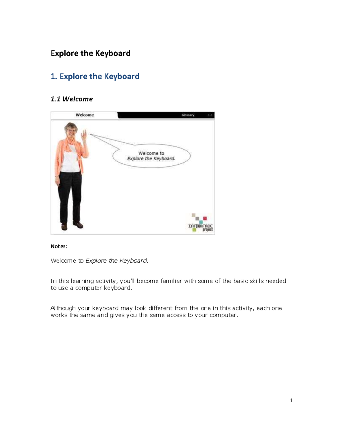 Explore the Keyboard Handout - Explore the Keyboard 1. Explore the ...