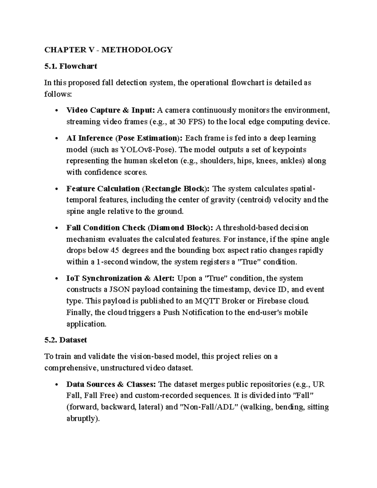CHAPTER V METHODOLOGY: Fall Detection System Overview 2025 - Studocu