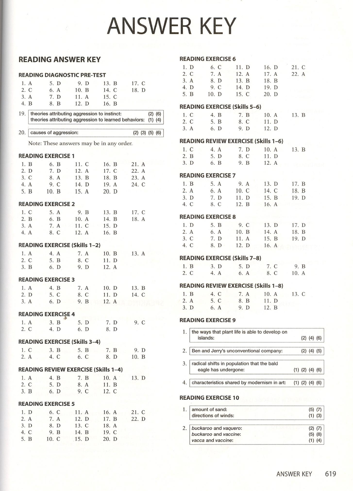 Longman TOEFL iBT R Test Prep: Reading Answer Key & Exercises - Studocu