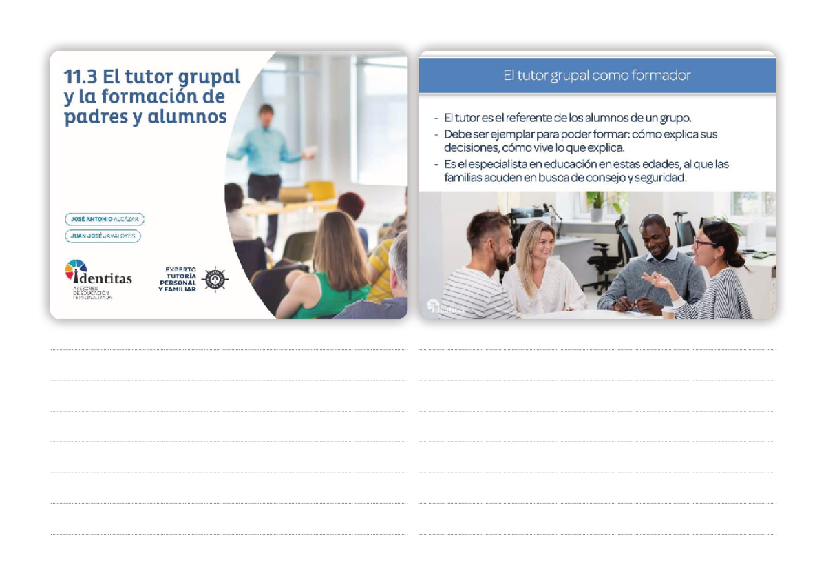 11.3 Tutor Grupal: Formación de Padres y Alumnos en Identitas - Studocu