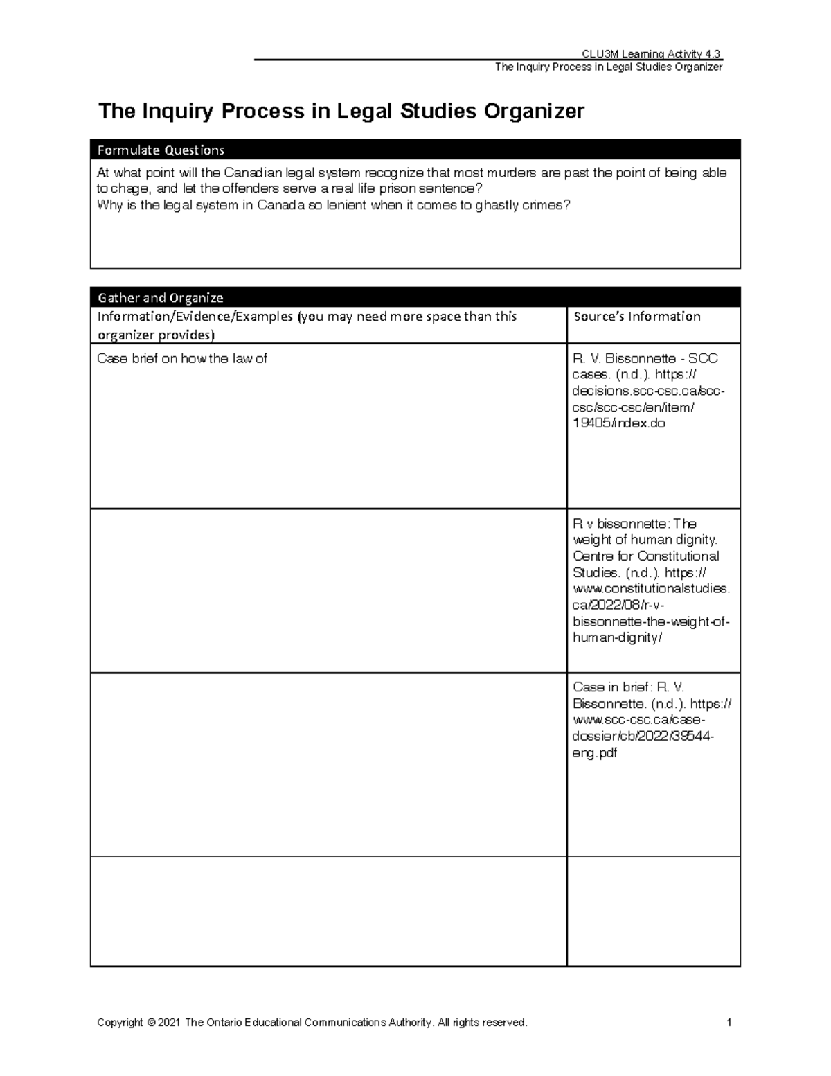 Legal inquiry chart - cghjcghj - The Inquiry Process in Legal Studies ...