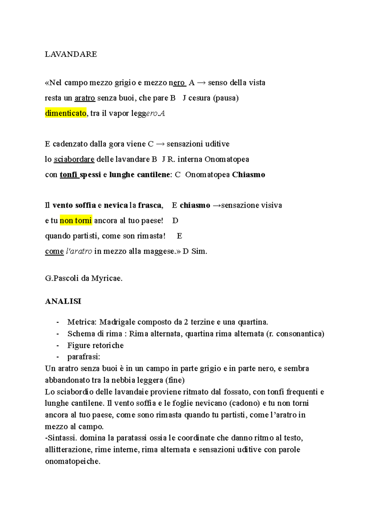 Lavandare - LAVANDARE «Nel campo mezzo grigio e mezzo nero A → senso ...