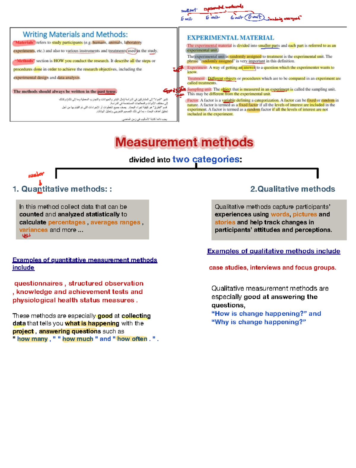 Measurement Methods and Study Designs: Quantitative & Qualitative ...