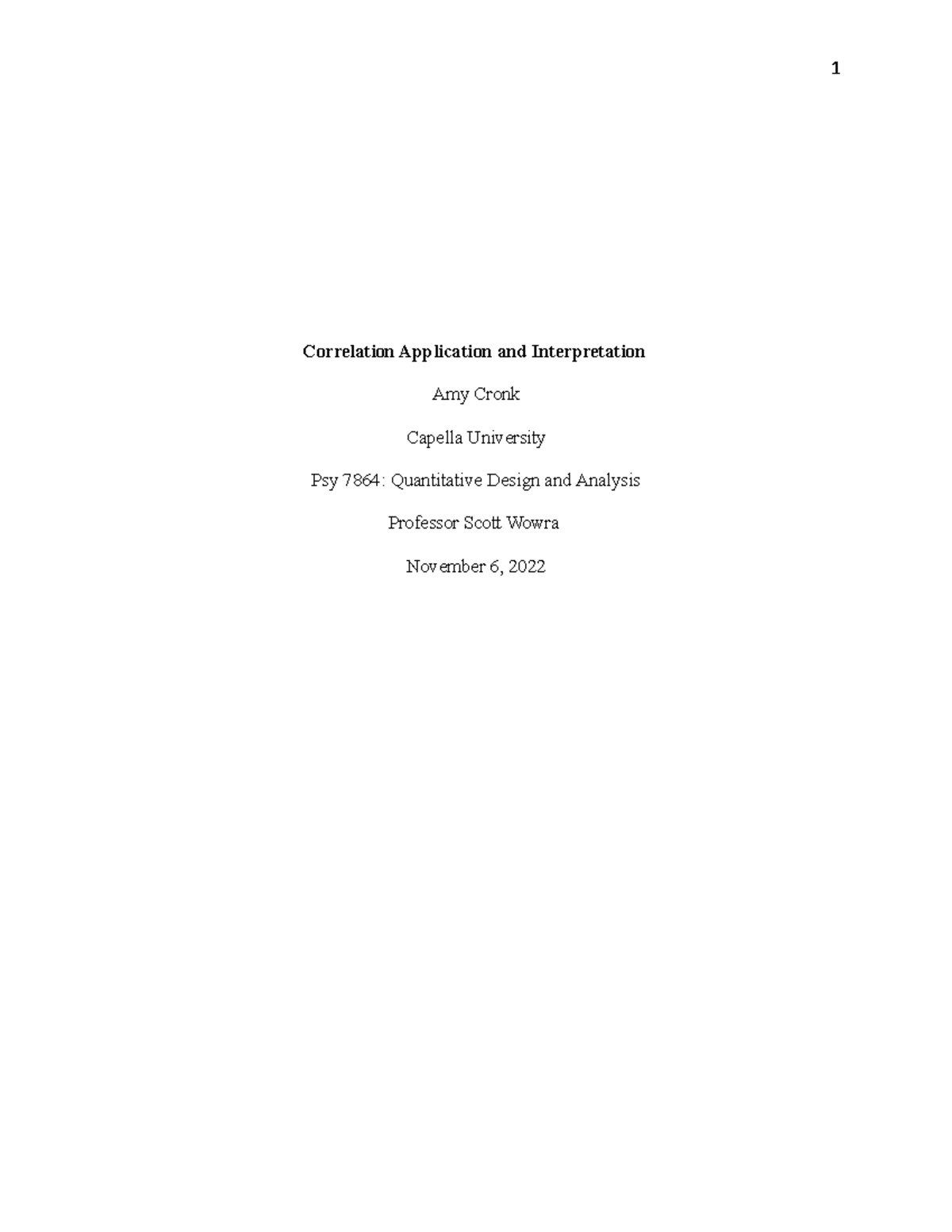 Psy 7864: Quantitative Design - Week 4 Assignment on Correlation Analysis - Studocu