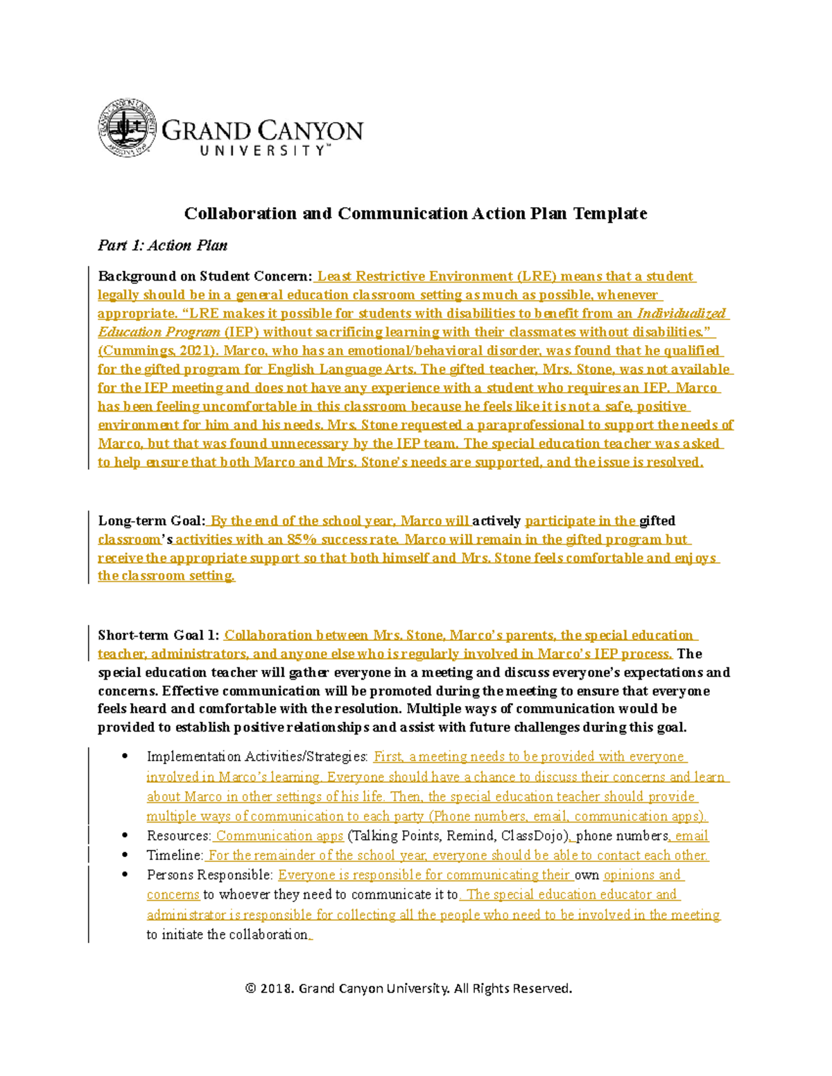 Benchmark - Collaboration and Communication Action Plan - Collaboration ...